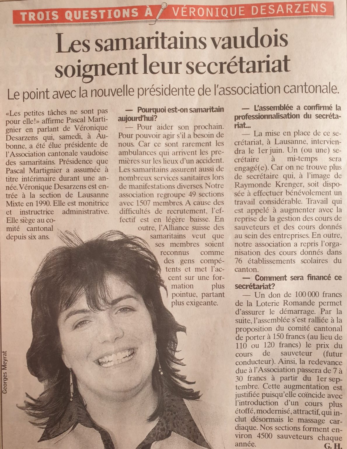 On parle de nous - Samaritains Vaud